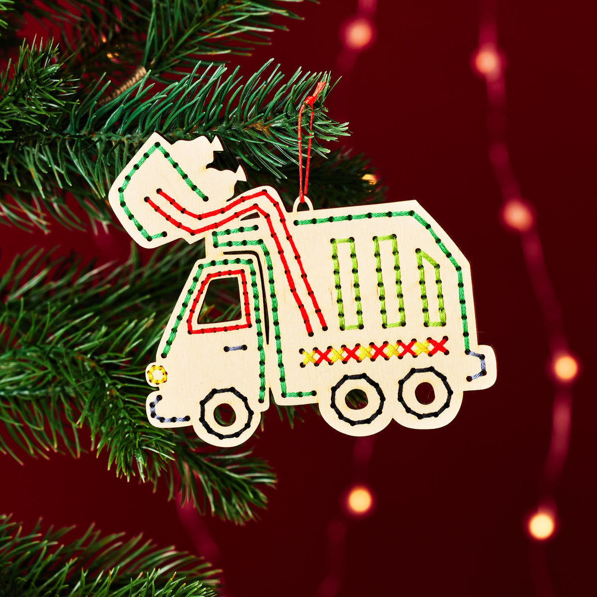 Garbage Truck Cross-Stitch DIY Kit | Light + Paper