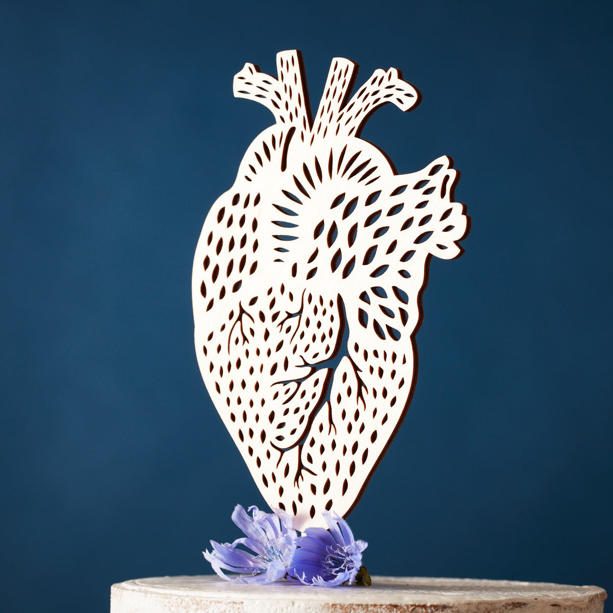Anatomical Heart Cake Topper | Light + Paper