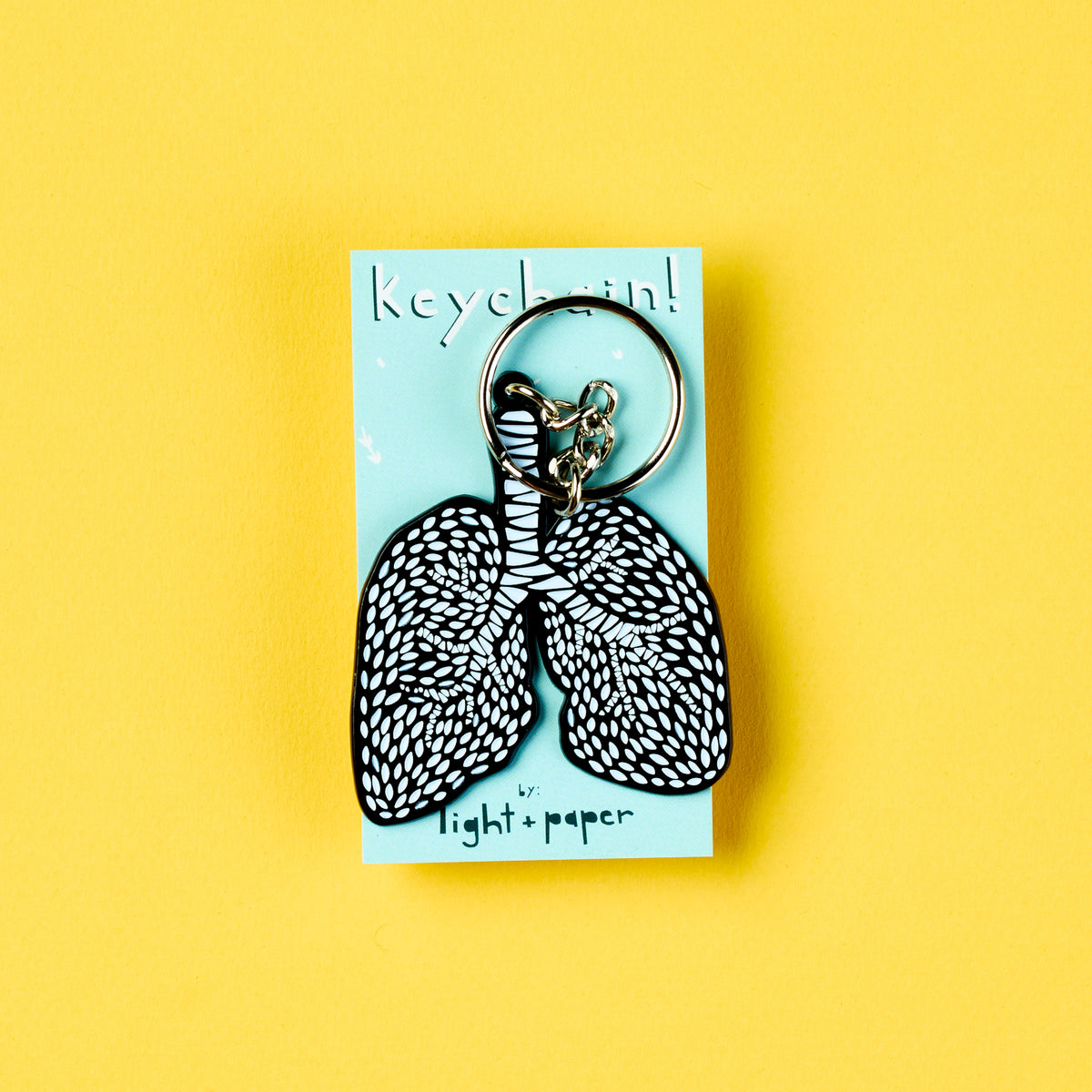 Lungs Enamel Keychain | Light + Paper