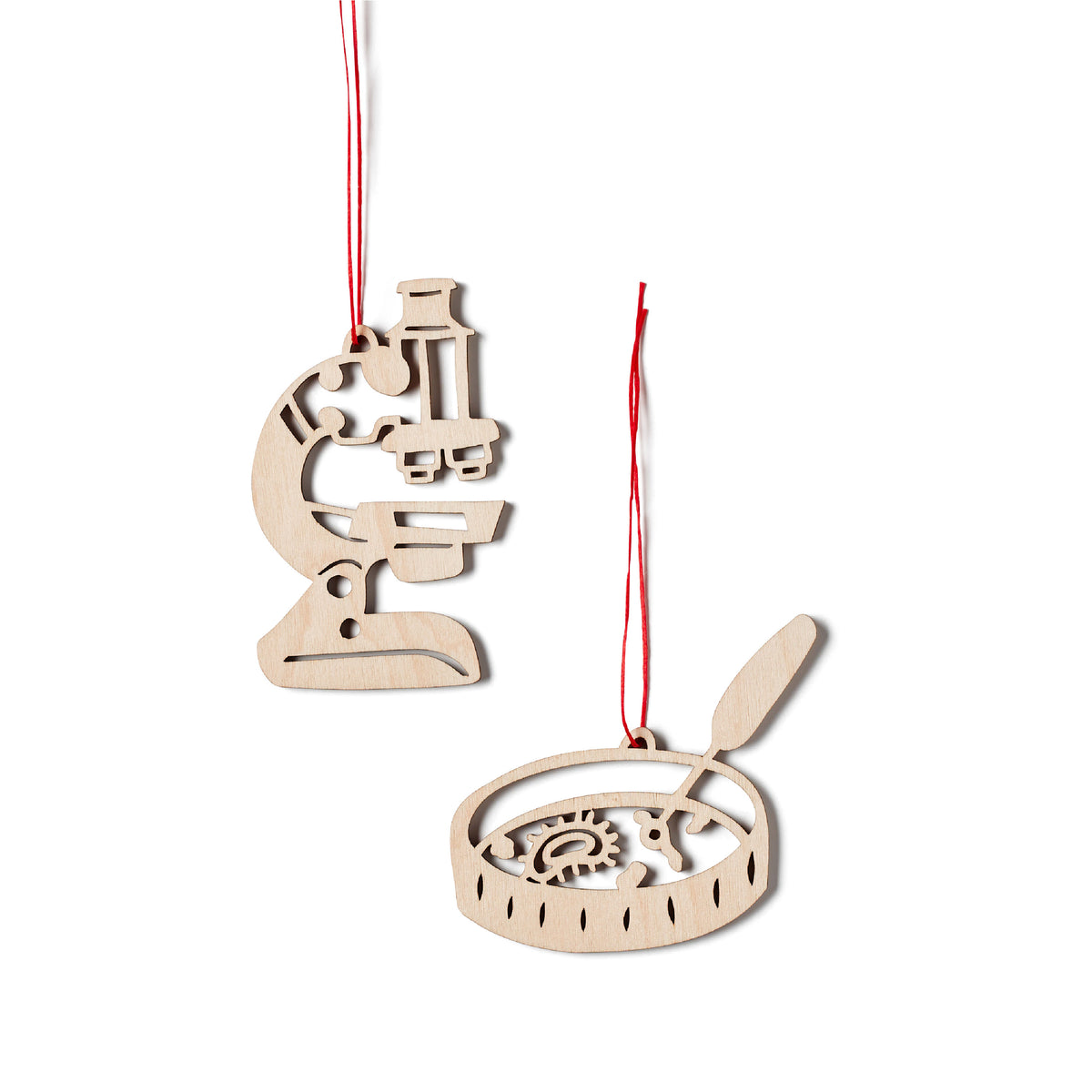 Scientist Microscope Petri Dish Ornaments | Light + Paper