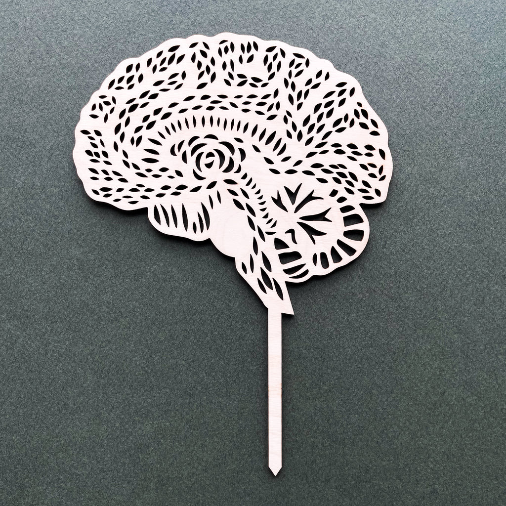 Anatomical Brain Cake Topper | Light + Paper