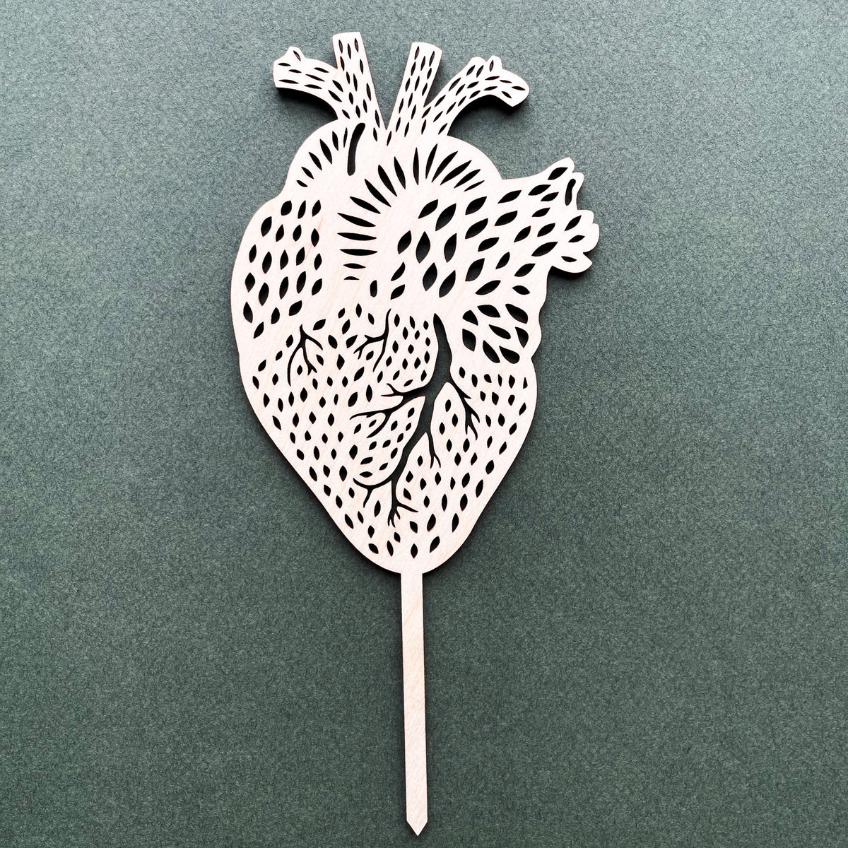 Anatomical Heart Cake Topper | Light + Paper
