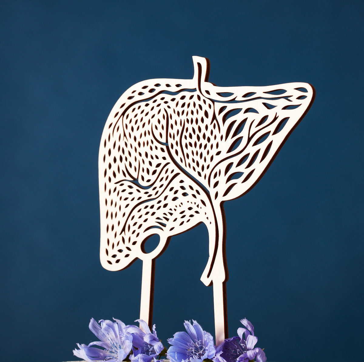 Anatomical Liver Cake Topper | Light + Paper