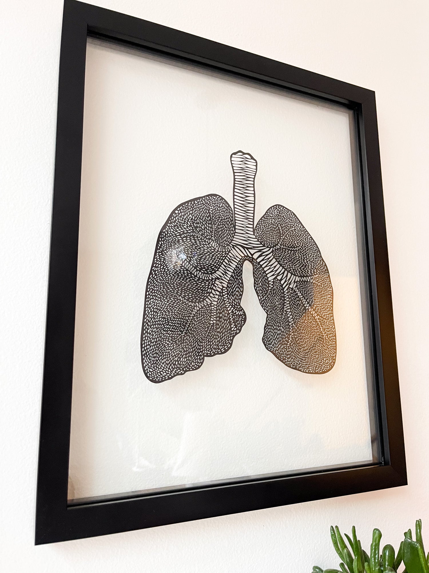 Anatomical Lungs Papercutting Artwork | Light + Paper