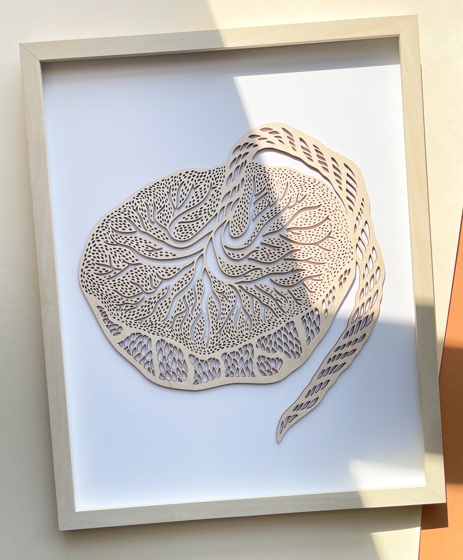 Anatomical Placenta Wooden Artwork | Light + Paper