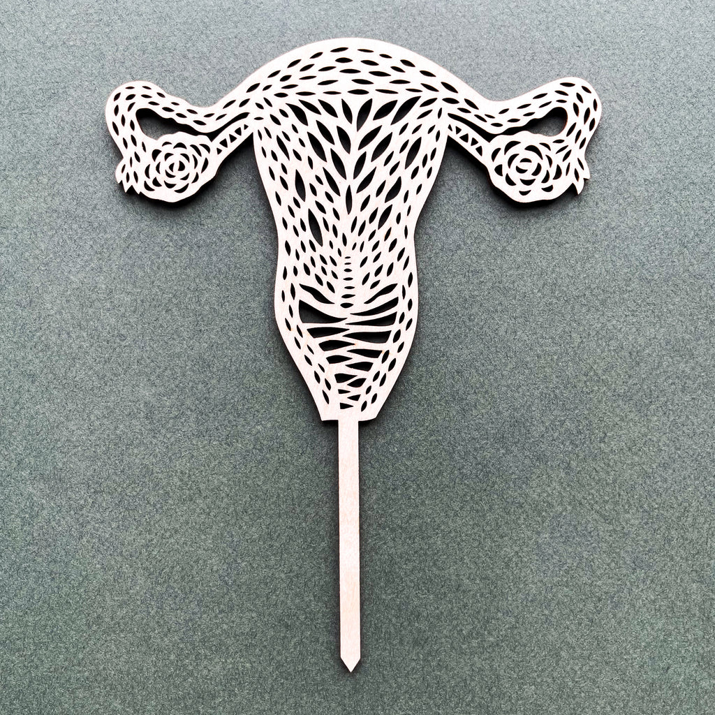 Anatomical Uterus Cake Topper | Light + Paper