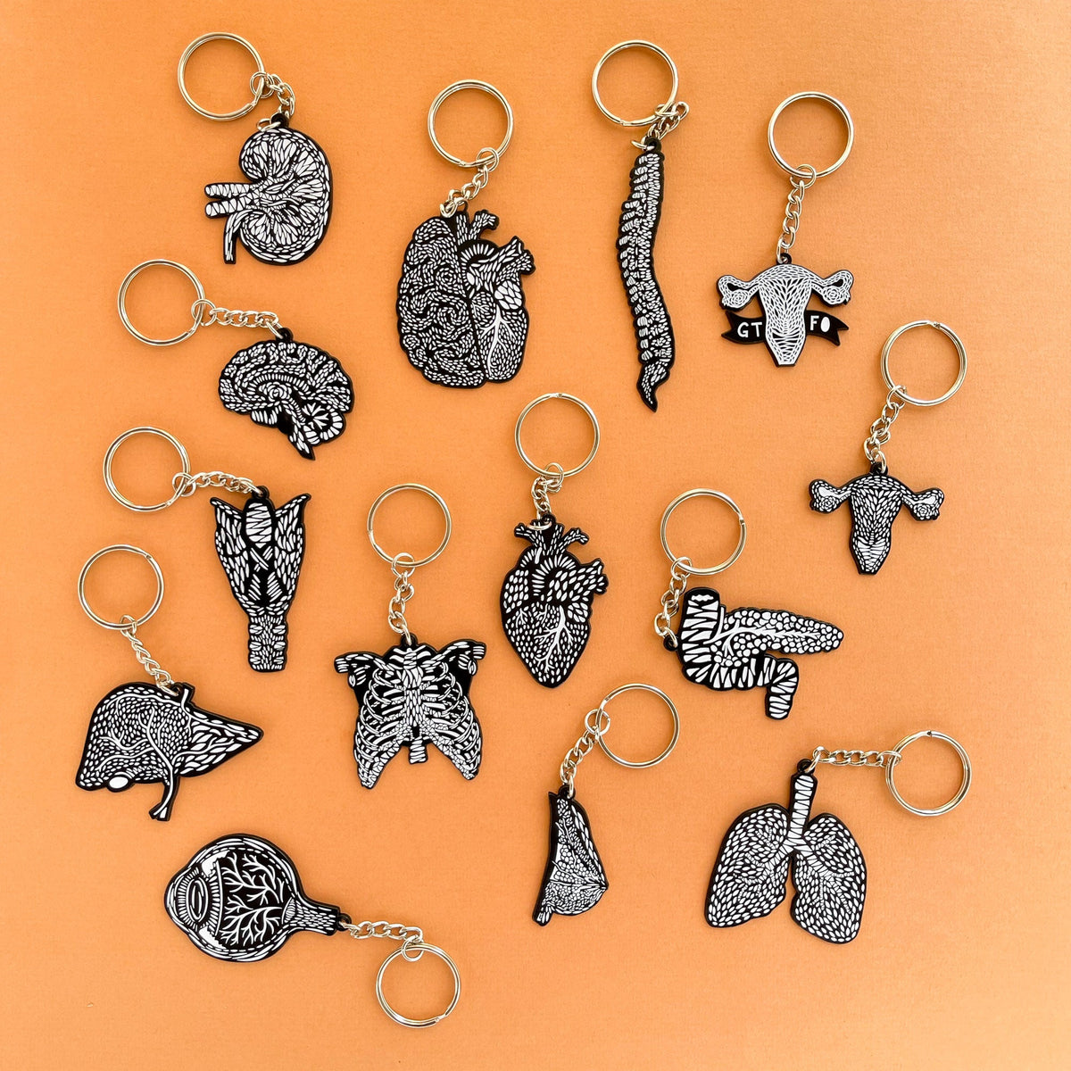 Lungs Enamel Keychain | Light + Paper