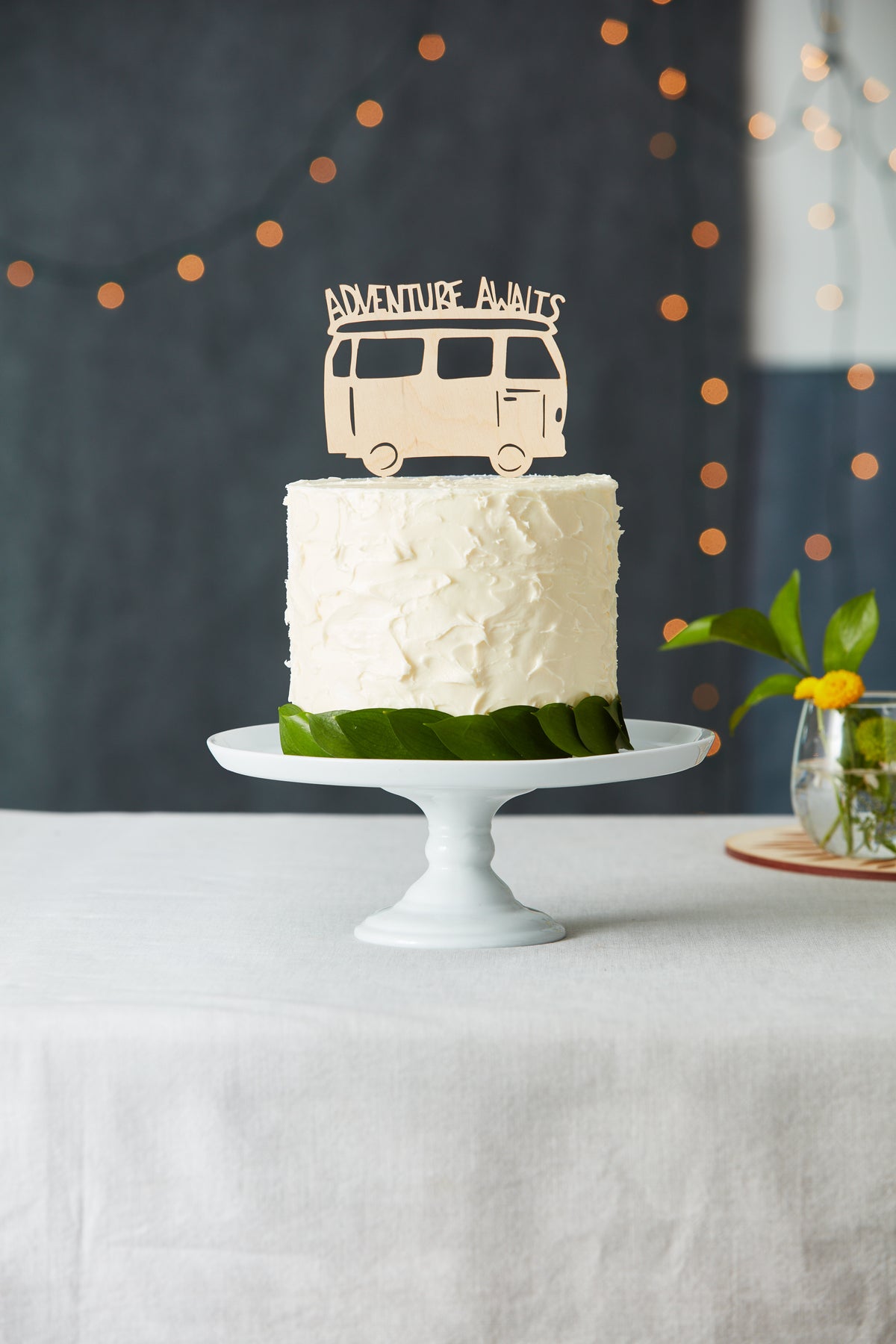 Road Trip Camper Adventure Travel Wedding Cake Topper | Light + Paper