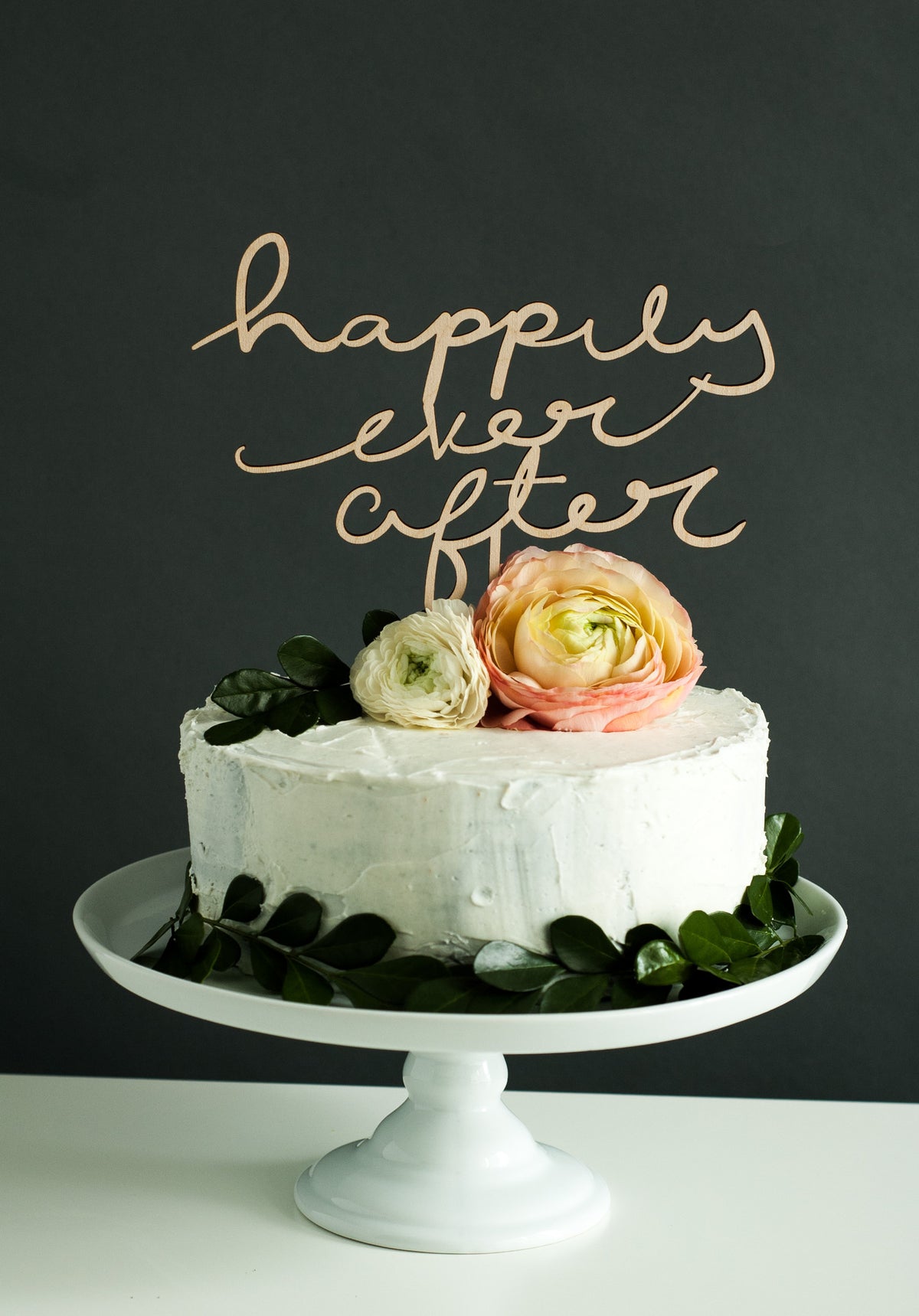 Wedding Cake Topper - Custom Lettering | Light + Paper