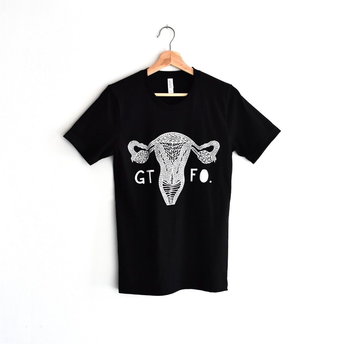 GTFO Pro-Choice Uterus Tee - Unisex sizes | Light + Paper