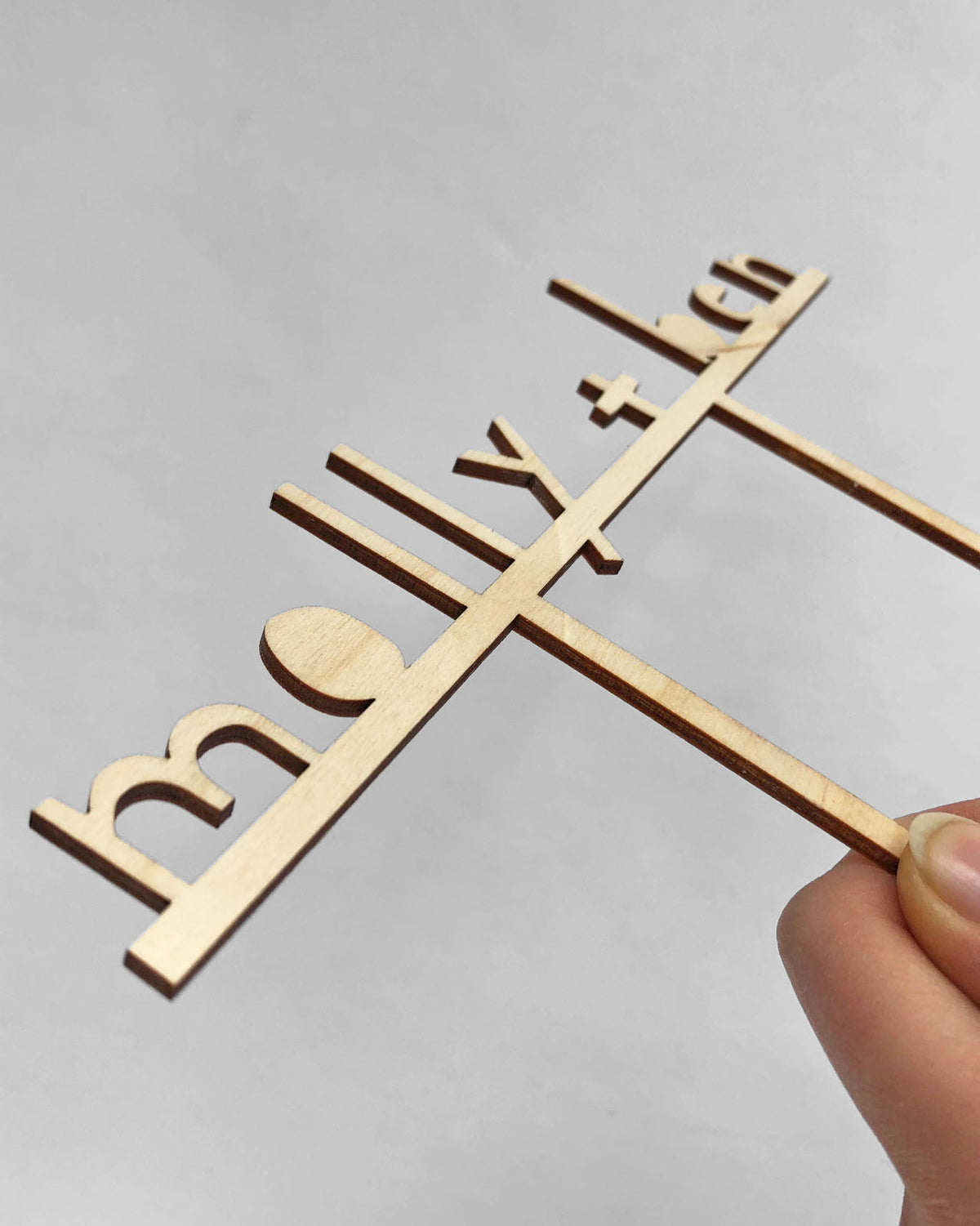 Custom Names Wedding Cake Topper | Light + Paper