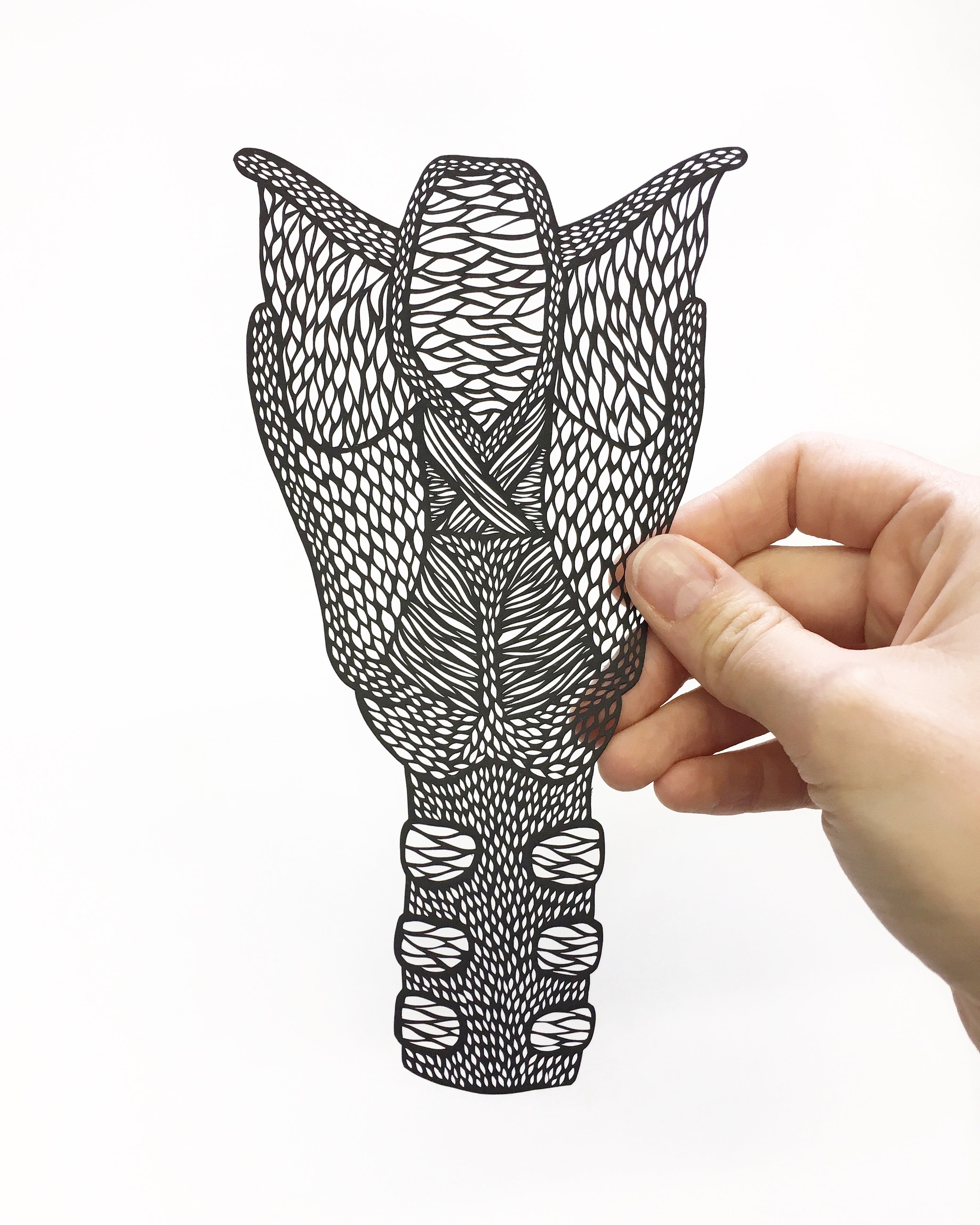 Anatomical Larynx Papercutting Artwork | Light + Paper